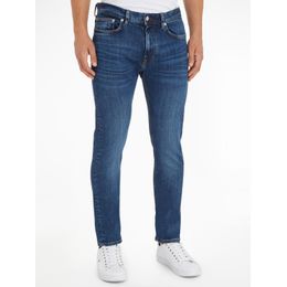 Slim-fit-Jeans Tommy Hilfiger "Bleecker" Gr. 38, Länge 30, blau (oregon indigo) Herren Jeans Slim Fit