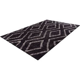 Hochflor-Teppich Calo-deluxe "Elvar-2000" Teppiche Gr. B/L: 120 cm x 170 cm, 27 mm, 1 St., grau (anthrazit) Esszimmerteppiche