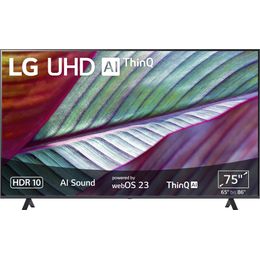 F (A bis G) LG LCD-LED Fernseher "75UR78006LK" schwarz LED Fernseher