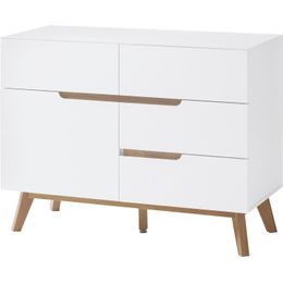 Kommode MCA furniture "Cervo" Sideboards Gr. B/H/T: 97 cm x 76 cm x 40 cm, 4, weiß (weiß matt) Kombikommode Kombikommoden