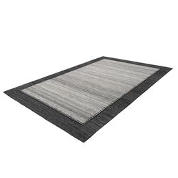 Teppich Kayoom "Phoenix 310" Teppiche Gr. B/L: 200 cm x 290 cm, 6 mm, 1 St., grau (grau, anthrazit) Schurwollteppiche