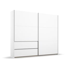 Schwebetürenschrank Rauch "Sevilla" Schränke Gr. B/H/T: 218 cm x 210 cm x 59 cm, 2 St., weiß (weiß, griffleisten alufarbig) Schwebetürenschränke und Schiebetürenschränke