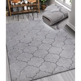Teppich my home "Badra Kurzflor" Teppiche Gr. B/L: 160 cm x 230 cm, 12 mm, 1 St., grau Orientalische Muster