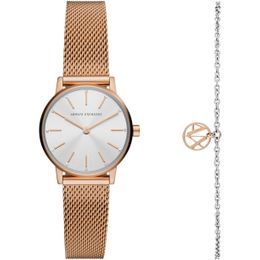 Quarzuhr Armani Exchange "AX7121" Armbanduhren goldfarben (roségoldfarben) Damen Quarzuhren