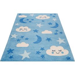 Kinderteppich Smart Kids "LaLeLu" Teppiche Gr. B/L: 120 cm x 170 cm, 9 mm, 1 St., blau Kinder Kinderzimmerteppiche