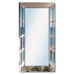 Dekospiegel Artland "Fenster zum Paradies" Spiegel Gr. B/H/T: 60,4 cm x 120,4 cm x 1,6 cm, blau Dekospiegel