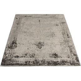 Teppich Home Affaire "Bosco" Teppiche Gr. B/L: 160 cm x 230 cm, 10 mm, 1 St., grau (anthrazit) Baumwollteppiche