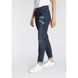 Ankle-Jeans Herrlicher "SHYRA CROPPED ORGANIC" Gr. 26, N-Gr, blau (precious 859) Damen Jeans Ankle 7/8