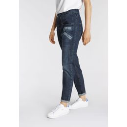 Ankle-Jeans Herrlicher "SHYRA CROPPED ORGANIC" Gr. 28, N-Gr, blau (precious 859) Damen Jeans Ankle 7/8