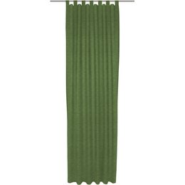Vorhang WIRTH "Trondheim B" Gardinen Gr. 345 cm, Schlaufen, 132 cm, grün (dunkelgrün) Schlaufen