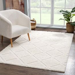 Hochflor-Teppich Carpet City "Focus 2997" Teppiche Gr. B/L: 200 cm x 290 cm, 20 mm, 1 St., beige (creme) Esszimmerteppiche