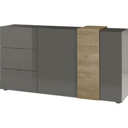 Sideboard MCA furniture Sideboards Gr. B/H/T: 181 cm x 94 cm x 44 cm, 3, grau (dunkelgrau hochglanz) Sideboards
