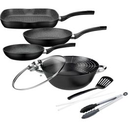 Topf-Set GSW "Gourmet Granit" Töpfe schwarz Topfsets