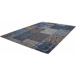 Teppich Kayoom "Symphony 160" Teppiche Gr. B/L: 160 cm x 230 cm, 8 mm, 1 St., blau Baumwollteppiche
