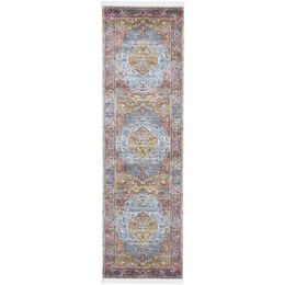 Läufer CarpetFine "Esha" Teppiche Gr. B/L: 80 cm x 500 cm, 8 mm, 1 St., bunt (multi) Kurzflor-Läufer
