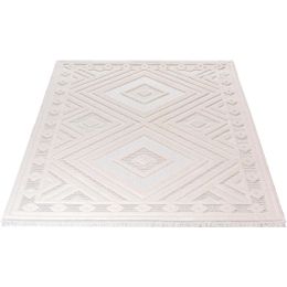 Teppich Sehrazat "Scandi 9840" Teppiche Gr. B/L: 200 cm x 290 cm, 10 mm, 1 St., beige (creme) Esszimmerteppiche