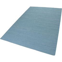 Teppich Esprit "Rainbow Kelim" Teppiche Gr. B/L: 160 cm x 230 cm, 5 mm, 1 St., blau (türkis) Baumwollteppiche