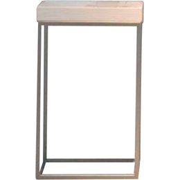 Jan Kurtz Beistelltisch JANKURTZ "pino" Tische Gr. B/H/T: 33 cm x 55 cm x 33 cm, Gestell Stahlrohr pulverbeschichtet schwarz, weiß (tablett esche lackiert) Beistelltische