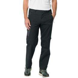 Zip-off-Hose Jack Wolfskin "ACTIVE TRACK ZIP OFF M" Gr. 54, N-Gr, schwarz-weiß (phantom) Herren Hosen Zipp-Off-Hosen