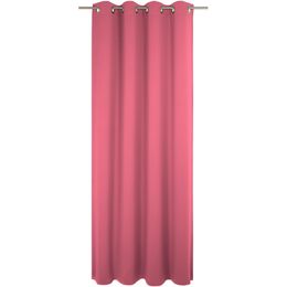 Vorhang WIRTH "Uni Collection" Gardinen Gr. 265 cm, Ösen, 142 cm, pink Ösen