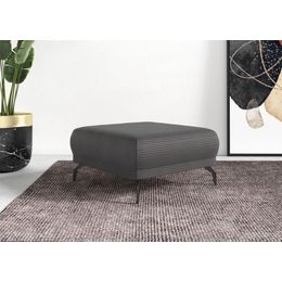 Hocker Inosign "Coco" Gr. B/H/T: 89 cm x 43 cm x 89 cm, Breitcord, ohne Federkern, grau Inosign