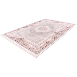 Teppich Home Affaire "Adrian" Teppiche Gr. B/L: 120 cm x 180 cm, 12 mm, 1 St., rosa (grau, lachs) Esszimmerteppiche