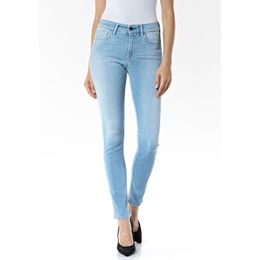 Skinny-fit-Jeans Replay "Luzien" Gr. 27, Länge 30, blau (lightblue) Damen Jeans Röhrenjeans