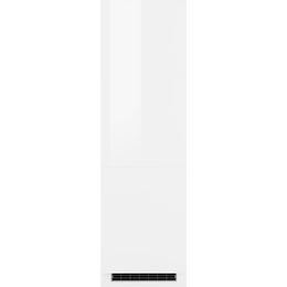 Kühlumbauschrank KOCHSTATION "KS-Virginia" Schränke Gr. B/H/T: 60 cm x 200 cm x 60 cm, 2 St., weiß (weiß hochglanz) Kühlschrankumbauschränke