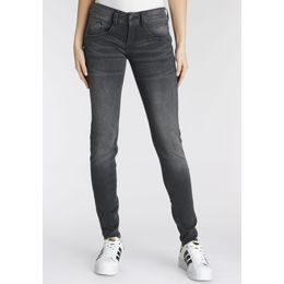 Slim-fit-Jeans Herrlicher "GILA" Gr. 25, Länge 32, grau (asphalt) Damen Jeans Röhrenjeans