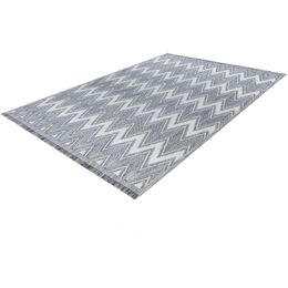 Teppich Kayoom "Sarai 225" Teppiche Gr. B/L: 160 cm x 230 cm, 6 mm, 1 St., grau (grau, weiß) Esszimmerteppiche