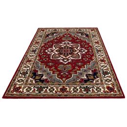 Wollteppich Home Affaire "Aman" Teppiche Gr. B/L: 60 cm x 90 cm, 14 mm, 1 St., rot Schurwollteppiche