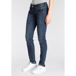 Röhrenjeans Herrlicher "TOUCH SLIM ORGANIC" Gr. 28, Länge 30, blau (dirty) Damen Jeans 5-Pocket-Jeans Röhrenjeans