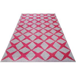 Teppich Esprit "Caledon" Teppiche Gr. B/L: 190 cm x 290 cm, 6 mm, 1 St., rot (sand, burgund) Esszimmerteppiche