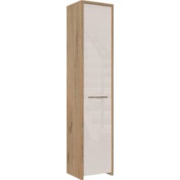 Garderobenschrank Home Affaire "Gala" Schränke Gr. B/H/T: 41 cm x 192 cm x 36 cm, 1 St., beige (beige, pacific walnuss decor) Garderobenschränke