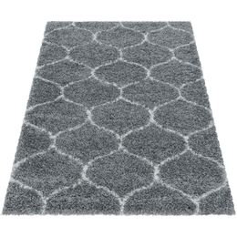 Hochflor-Teppich Ayyildiz Teppiche "SALSA 3201" Teppiche Gr. B/L: 280 cm x 370 cm, 50 mm, 1 St., grau Orientalische Muster