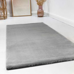 Hochflor-Teppich Esprit "Alice Kunstfell" Teppiche Gr. B/L: 130 cm x 190 cm, 25 mm, 1 St., grau Esszimmerteppiche
