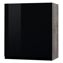 Hängeschrank KOCHSTATION "KS-Virginia" Schränke Gr. B/H/T: 50 cm x 57 cm x 34 cm, schwarz (schwarz hochglanz) Hängeschrank Küchenhängeschrank Hängeschränke