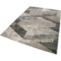 Teppich Esprit "Tamo" Teppiche Gr. B/L: 120 cm x 170 cm, 12 mm, 1 St., grau (taupe) Esszimmerteppiche