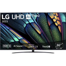 F (A bis G) LG LED-Fernseher "86UR81006LA" Fernseher schwarz LED Fernseher Bestseller