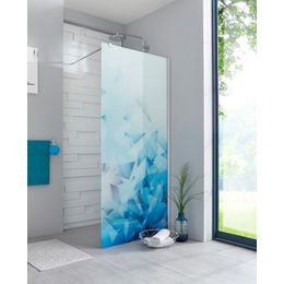 Walk-in-Dusche maw by GEO "Relax" Duschwände Gr. B/H: 120 cm x 192,8 cm, beidseitig montierbar, mit Antikalk-Versiegelung, silberfarben (chromfarben) Duschen