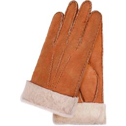 Lederhandschuhe Kessler Gr. 7, gelb (honey) Damen Handschuhe Fingerhandschuhe