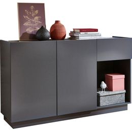 Sideboard TRENDTEAM "Luca" Sideboards Gr. B/H/T: 138 cm x 83 cm x 40 cm, grau (grau matt lack) Sideboards