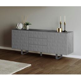 Sideboard DIVENTA Sideboards Gr. B/H/T: 165 cm x 67 cm x 45 cm, grau (beton grau) Sideboards