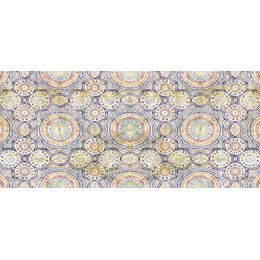 ARCHITECTS PAPER Fototapete "Atelier 47 Watercolour Ornament 1" Tapeten Gr. B/L: 6 m x 2,7 m, bunt (gelb, blau, orange) Tapeten mit Ornamenten