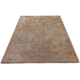 Teppich my home "Desner, Hochflor Teppiche" Teppiche Gr. B/L: 300 cm x 400 cm, 38 mm, 1 St., beige (sand) Esszimmerteppiche