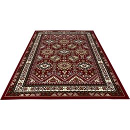 Teppich my home "Diantha" Teppiche Gr. B/L: 240 cm x 320 cm, 9 mm, 1 St., rot (weinrot) Orientalische Muster Orient-Optik, mit Bordüre, Kurzflor, pflegeleicht, elegant, weich