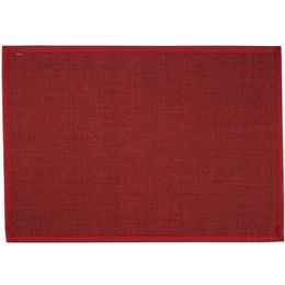 Sisalteppich Dekowe "Mara S2 mit Bordüre Spezial" Teppiche Gr. B/L: 80 cm x 200 cm, 5 mm, 1 St., rot (rot, meliert) Esszimmerteppiche 100% Sisal, auch als Läufer, Wohnzimmer