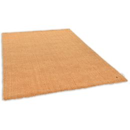 Hochflor-Teppich Tom Tailor HOME "Shaggy Teppich Cozy" Teppiche Gr. B/L: 85 cm x 155 cm, 25 mm, 1 St., goldfarben Esszimmerteppiche
