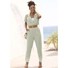 Overall Lascana Gr. 34, N-Gr, grün (lindgrün) Damen Overalls Strandoveralls Bestseller