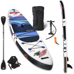 F 2 SUP-Board F2 "Open Water mit Sitz + Wendepaddel" Wassersportboards Gr. 11,5 350 cm, blau Stand Up Paddle